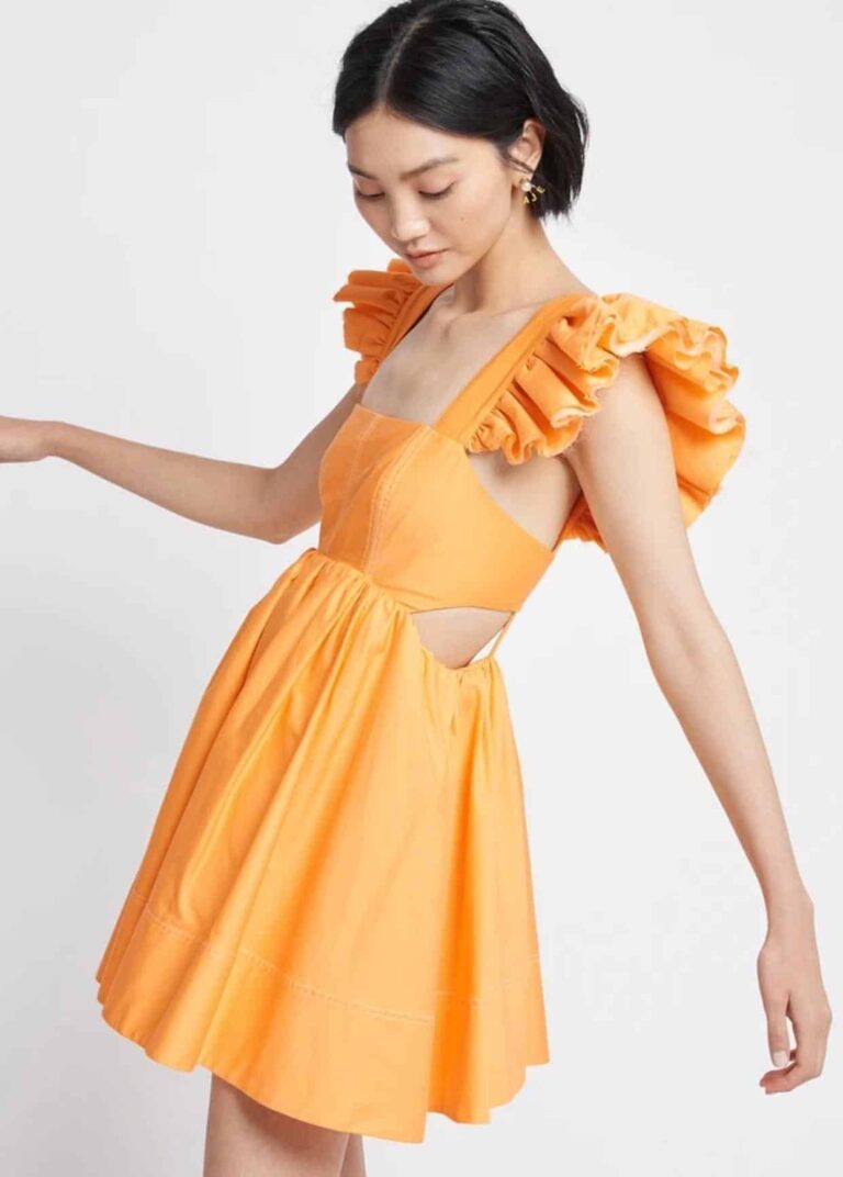 Aje - Midsummer Mini Dress - Yellow/Orange | All The Dresses
