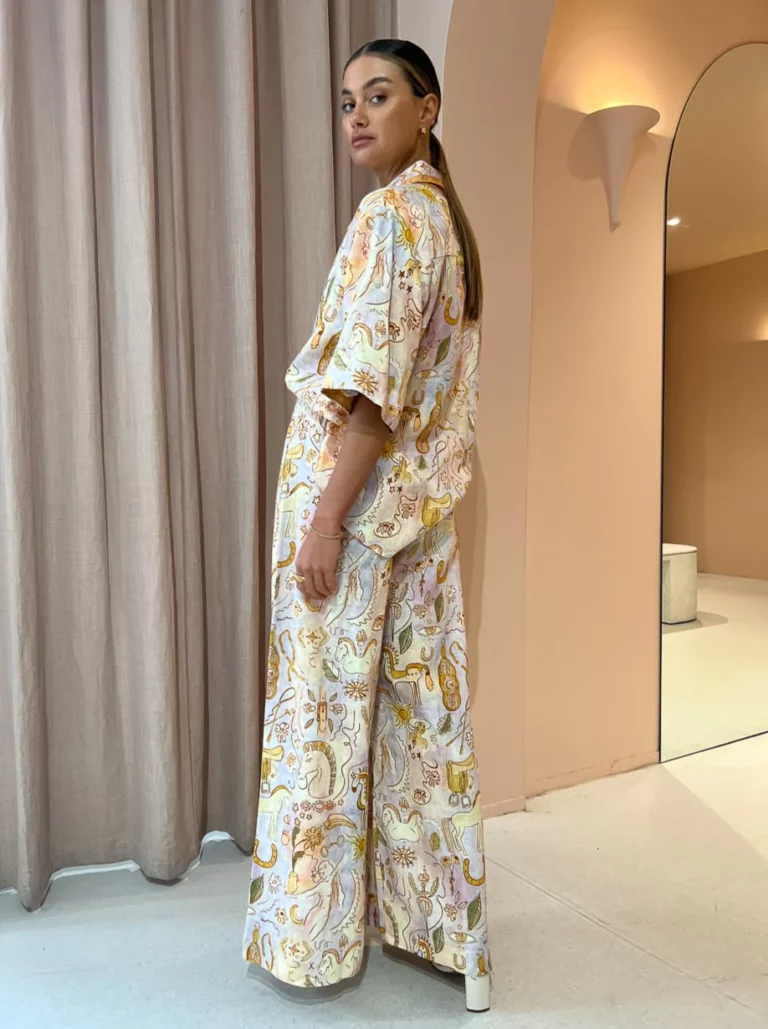 Alemais - Solitaire Pant & Shirt - Watercolour | All The Dresses